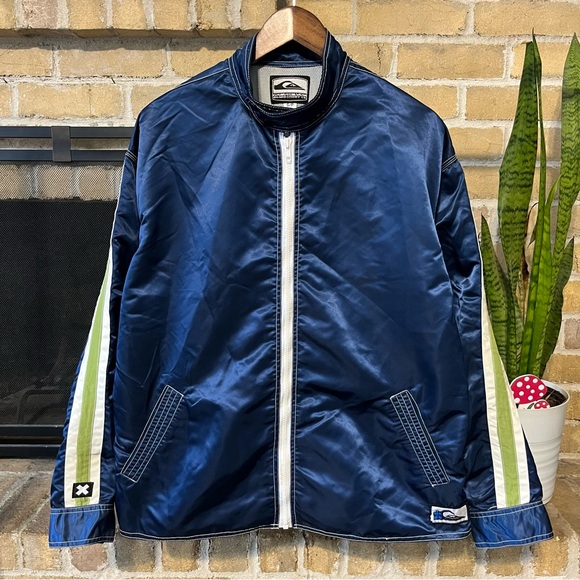 Quiksilver | Jackets & Coats | Vintage Quicksilver Blue Nylon Full Zip ...
